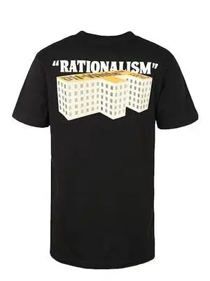 Off-White Alphabet Pattern Printing Round Neck Short Sleeve - Black