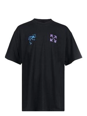 Off-White 90s Liquid Over Short-sleeve Tee 'black/blue - Multi-color