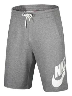 Nike Loose Knit Shorts With Large Logo Print - Grey