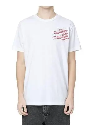 Off-White Alphabet Slogan Printing Short Sleeve - White