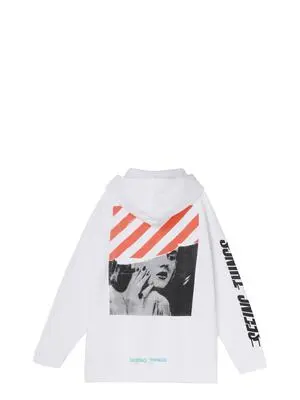 Off-White Seeing Things" Printed Hoodie - White