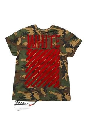 Off-White Camouflage Short Sleeve T-shirt - Green