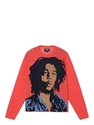 StÜssy Stussy Bob Marley Graphic Knit Sweater Red