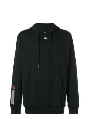 Off-White Side Yellow Hoodie - Black