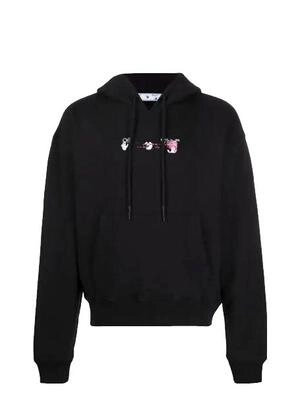 Off-White Acrylic Arrow Over Hoodie - Black/fuchsia