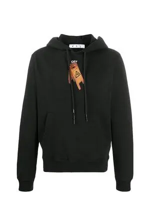 Off-White Pascal Printing Hooded Pullover - Black