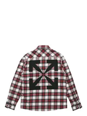 Off-White Ss21 Plaid Back Arrow Shirt - Red