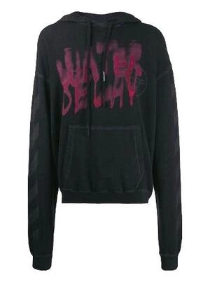 Off-White Water Delay" Hoodie - Black