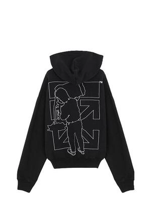 Off-White Off-White Workers Logo Hoodie Black