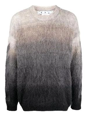 Off-White OFF-WHITE Gradient Pullover Wool Sweater Grey