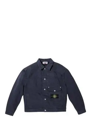 Supreme X Stone Island Fw23 Week 10 Denim Trucker Jacket - Black