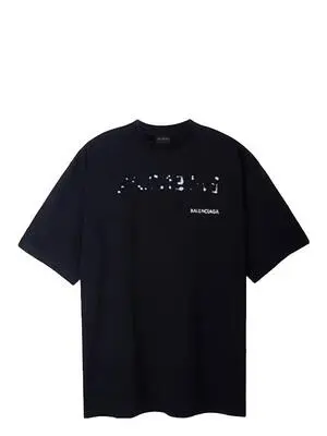 Balenciaga Hand Drawn T-shirt Large Fit - Black
