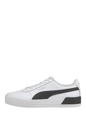 PUMA Carina L Low Top Sneakers - White/black/silver