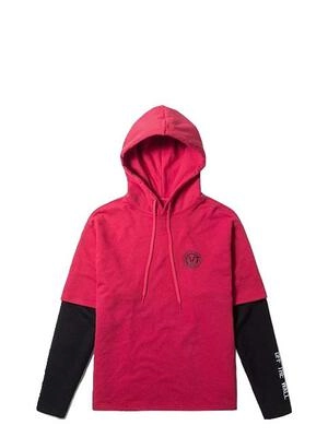 VANS Colorblock Alphabet Printing Hoodie - Red