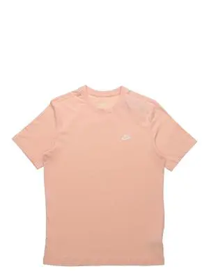 Nike Club Embroidered Small Round Neck Short Sleeve - Orange