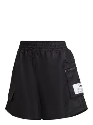 Adidas Relaxed-fit High-waist Nylon Shorts - Black