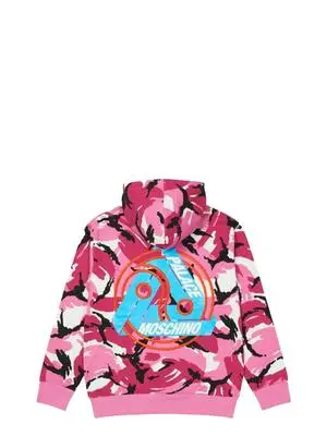PALACE X Moschino Crossover Abstract Pattern Hoodie - Red