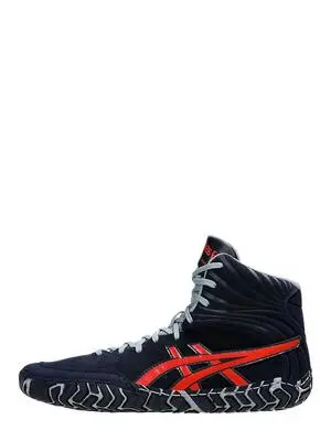 Asics Aggressor 5 High Top Wrestling Shoes - Midnight/classic Red
