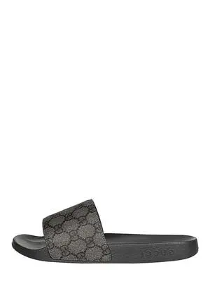 Gucci Gg Monogram Slide - Grey/black