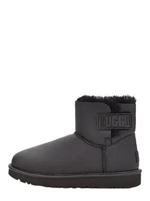 UGG Mini Bailey Logo Strap Boot - Black