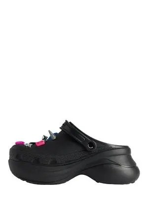 Balenciaga X Crocs Platform Mule With Jibbitz - Black