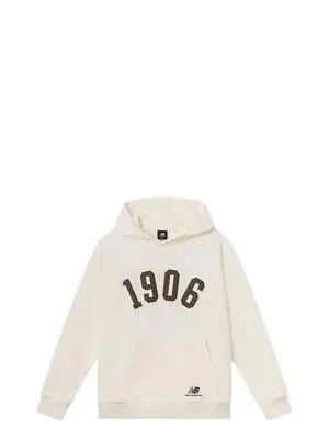NEW BALANCE Logo Print Hoodie - White