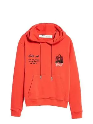 Off-White Mona Lisa Printing Hoodie - Red