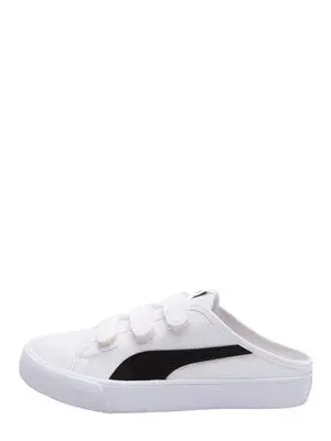 PUMA Bari Mule With Velcro Fastening - White/black