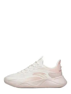 ANTA Lingyun 1 Low Top Athletic Sneakers - White/pink