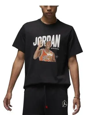 JORDAN Ok Logo T-shirt 'black - Black/multi-color