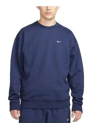 Nike Solo Swoosh Fleece Crewneck Sweatshirt - Blue