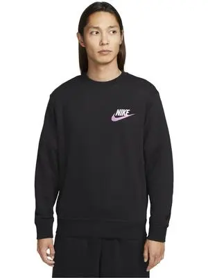 Nike Nike Club French Terry Crew Sweatshirt (asia Sizing) 'black' Black