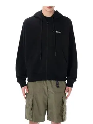 Off-White Cotton Hooded Sports Black - Default Color