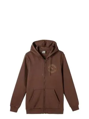 PUMA Tonal Sportswear Logo Zip Hoodie - Brown
