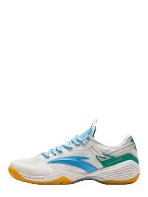 ANTA Badminton Shoes - White/blue/green
