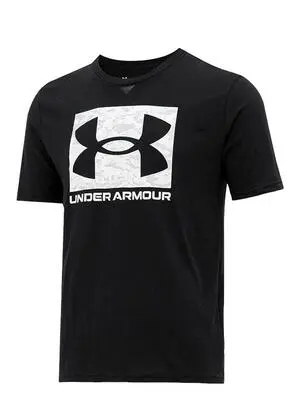 Under Armour Abc Camo Boxed Logo Short Sleeve T-shirt 'black White - Black/white