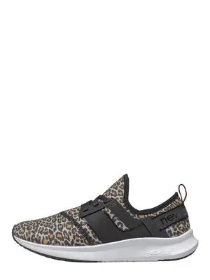 NEW BALANCE Nergize Sport Leopard Print Athletic Shoes - Black