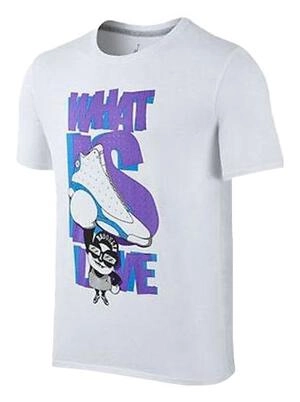 JORDAN 13 Rerto T-shirt Purple - White