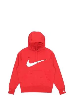 Nike Athleisure Sportswear Hooded Fleece Lined Sweatshirt - Red