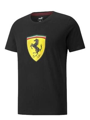 PUMA Series Printing Casual Sports Round Neck Short Sleeve - Black