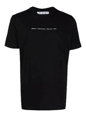 Off-White Fw21 Arrow Pattern Alphabet Solid Color Short Sleeve Version - Black
