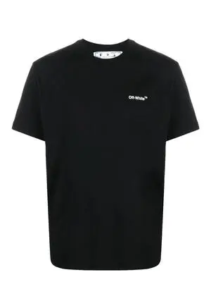 Off-White Chain Arrow Logo Printing Short Sleeve Casual Version Black T-shirt - Black/white