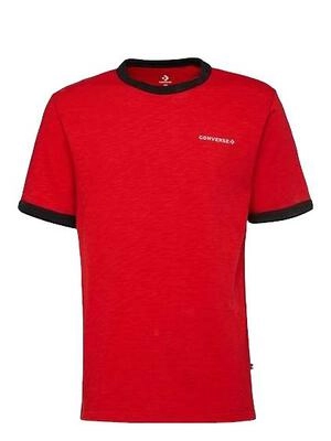 CONVERSE Slub Ringer Ss Tee Asia Sizing - Red