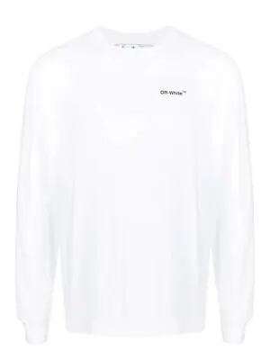 Off-White Ss22 Logo Printing Long Sleeves White T-shirt - Default Colorway
