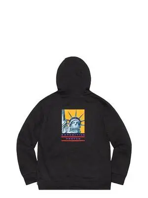 Supreme X The North Face Statue Of Liberty Hooded Sweatshirt - Black