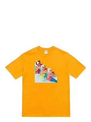 Supreme Ss18 Swimmers Tee Mustard Short Sleeve T-shirt - Yellow