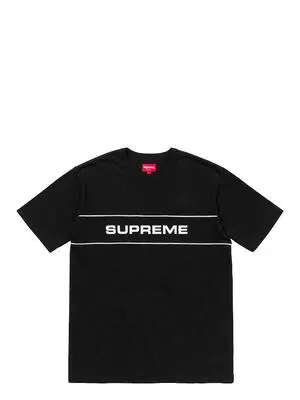 Supreme Ss18 Team Ringer Tee Logo Tee - Black