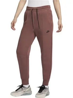 Nike Tech Fleece Mid-rise Joggers - Red Sepia/black