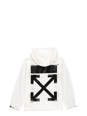 Off-White Fw19 Printing Pullover Hooded Jacket - White