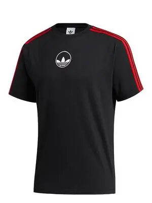 Adidas Originals Stripe Circle Sports Short Sleeve - Black